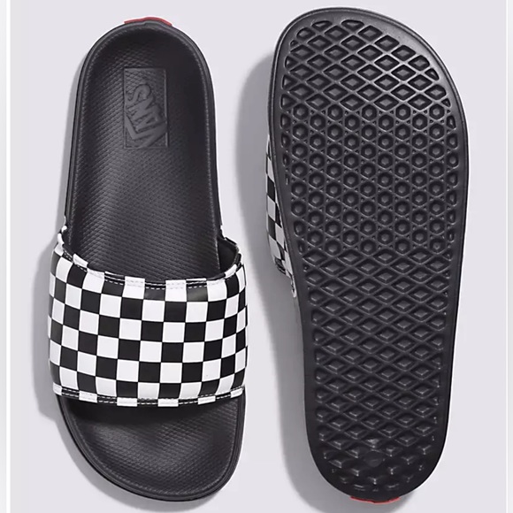 Vans | Shoes | Nwt Vanscheckerboard La Costa Checkerboard Slide Sandal ...